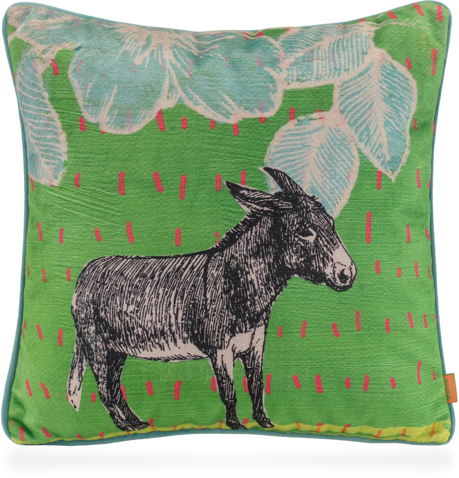 H.O.C.K. Lieblingstiere Wendekissen grün mit Keder aquamarine 45x45cm ...